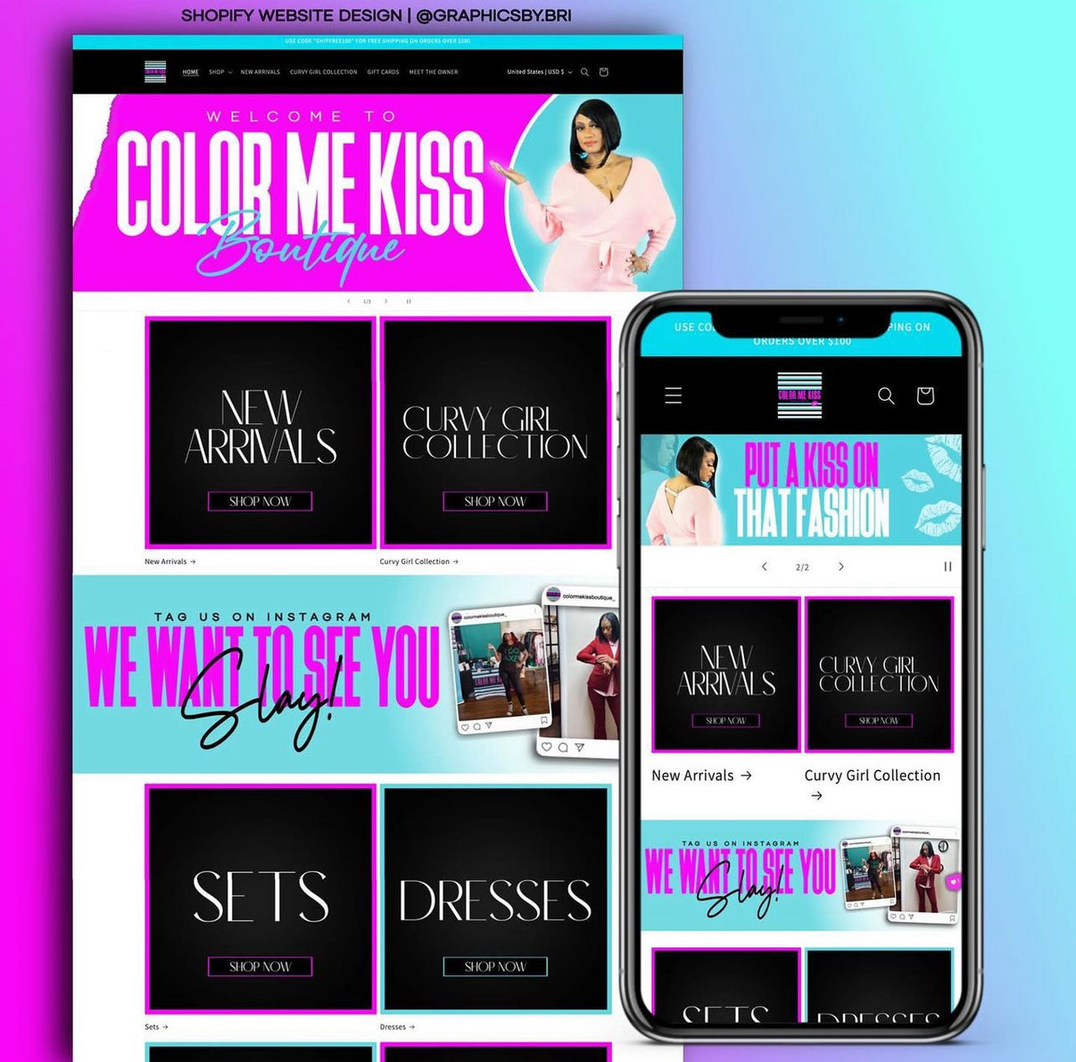 WEBSITE DESIGN / REVAMP – Graphics By Bri