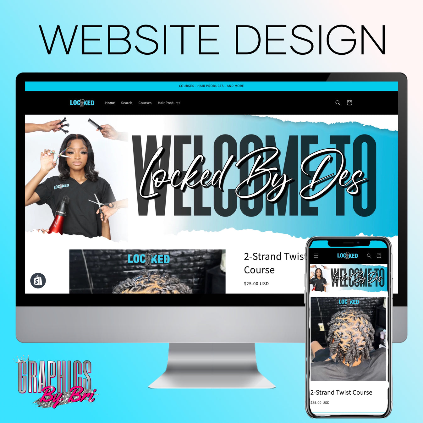 WEBSITE DESIGN / REVAMP – Graphics By Bri