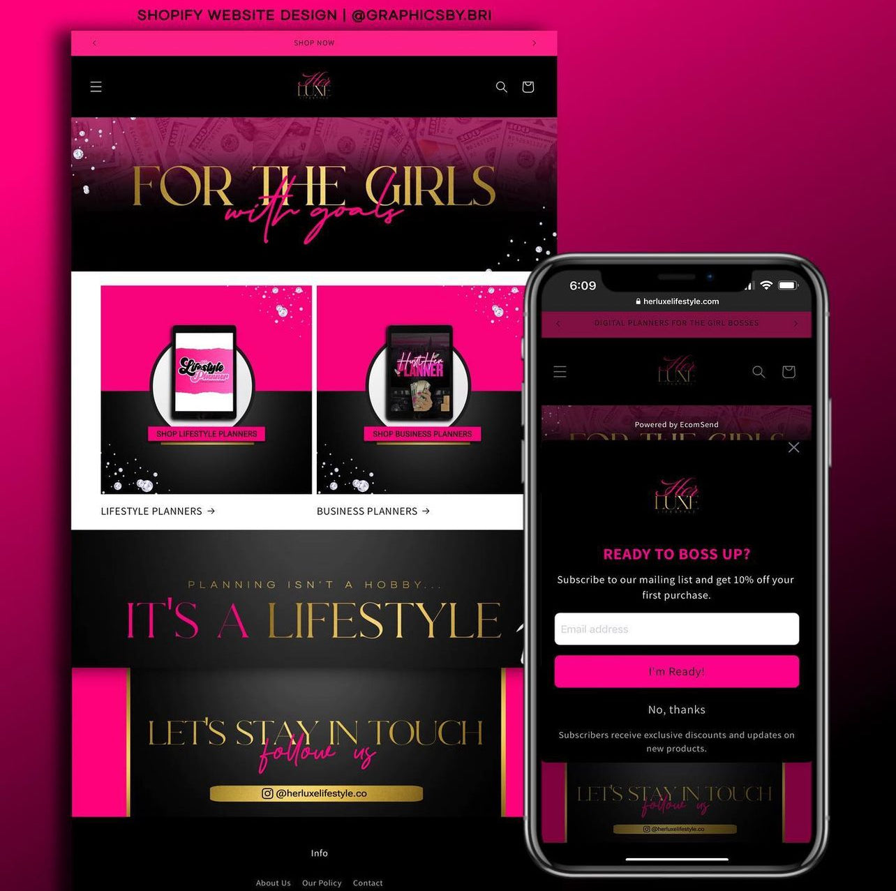 WEBSITE DESIGN / REVAMP – Graphics By Bri
