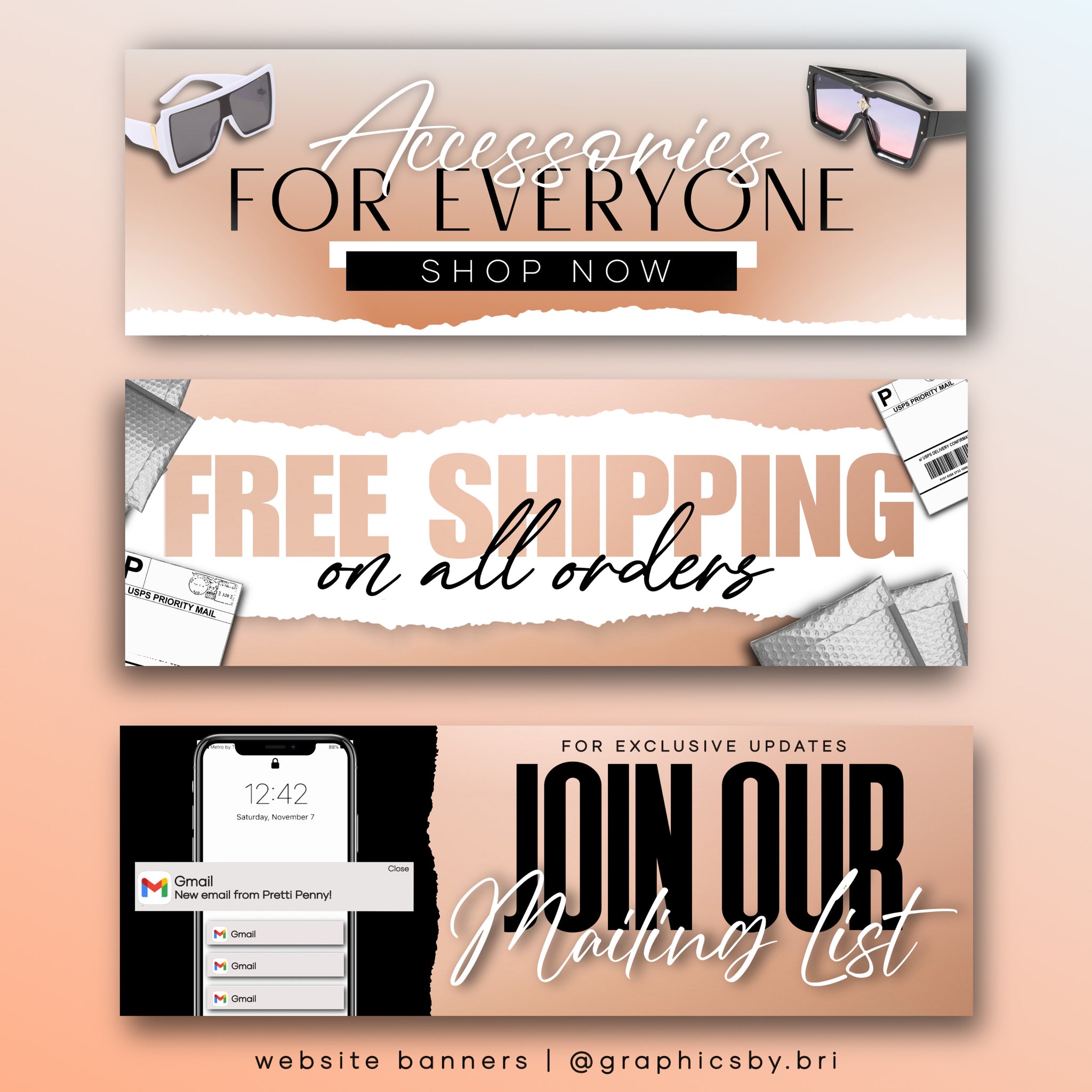 WEBSITE BANNER DESIGN – Graphics By Bri