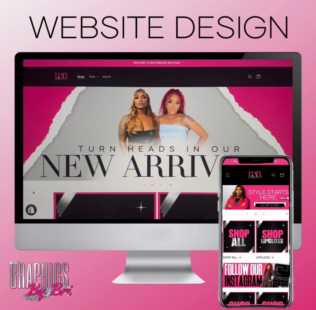 WEBSITE DESIGN / REVAMP – Graphics By Bri